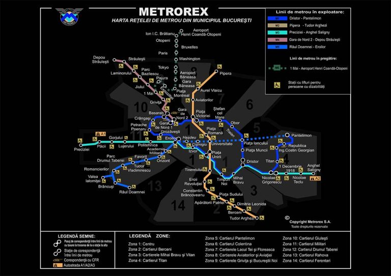 Harta Metrorex. Tarif Abonament Metrou Bucuresti 2025