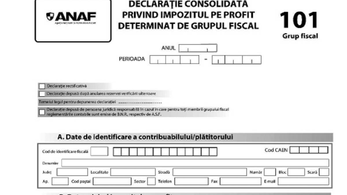 Ce este Declarația 101 și cine are obligația să o depună 2025